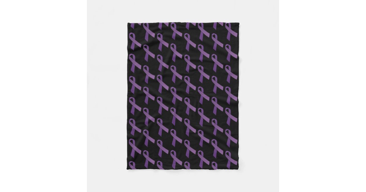 Purple Ribbons Tiled Pattern Fleece Blanket | Zazzle