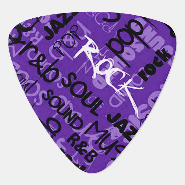Purple Rock, Pop, Soul Music Genre Triangle Pick | Zazzle