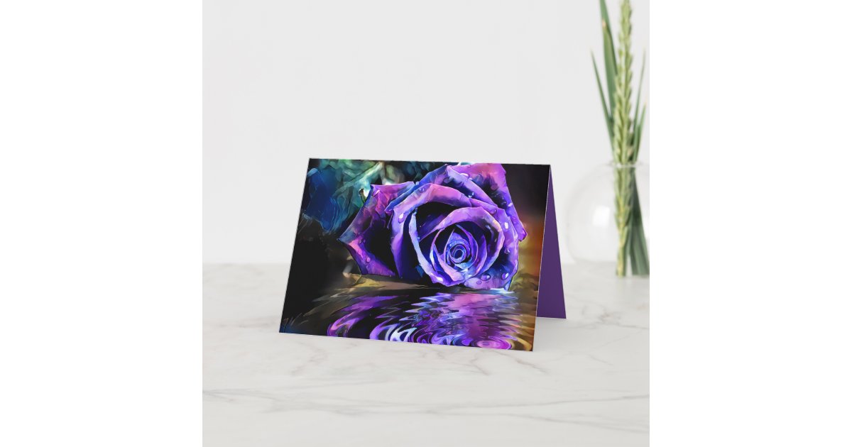Purple Rose Card | Zazzle