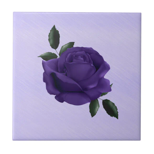 Purple Rose Ceramic Tile | Zazzle