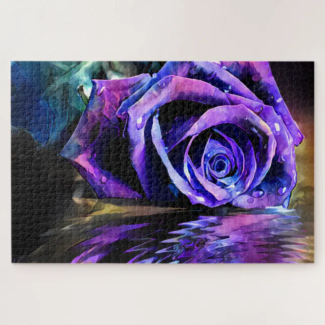 Purple Rose Jigsaw Puzzle | Zazzle
