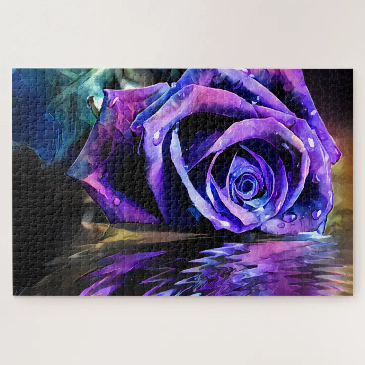 Purple Rose Jigsaw Puzzle | Zazzle
