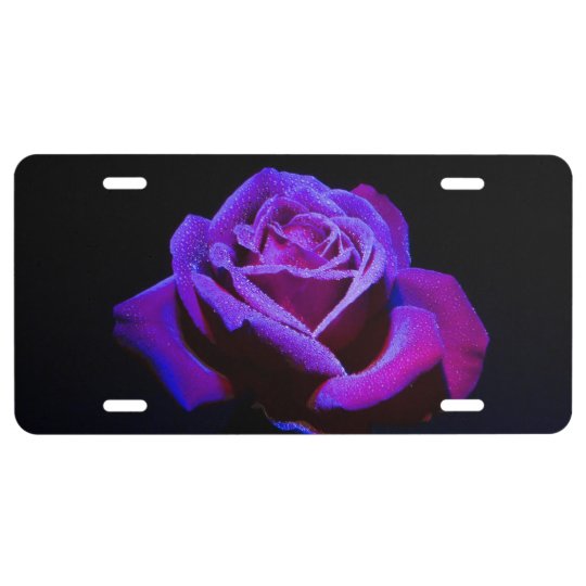 Purple Rose License Plate | Zazzle.com
