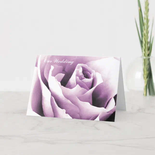 Purple Rose Note Cards Template | Zazzle