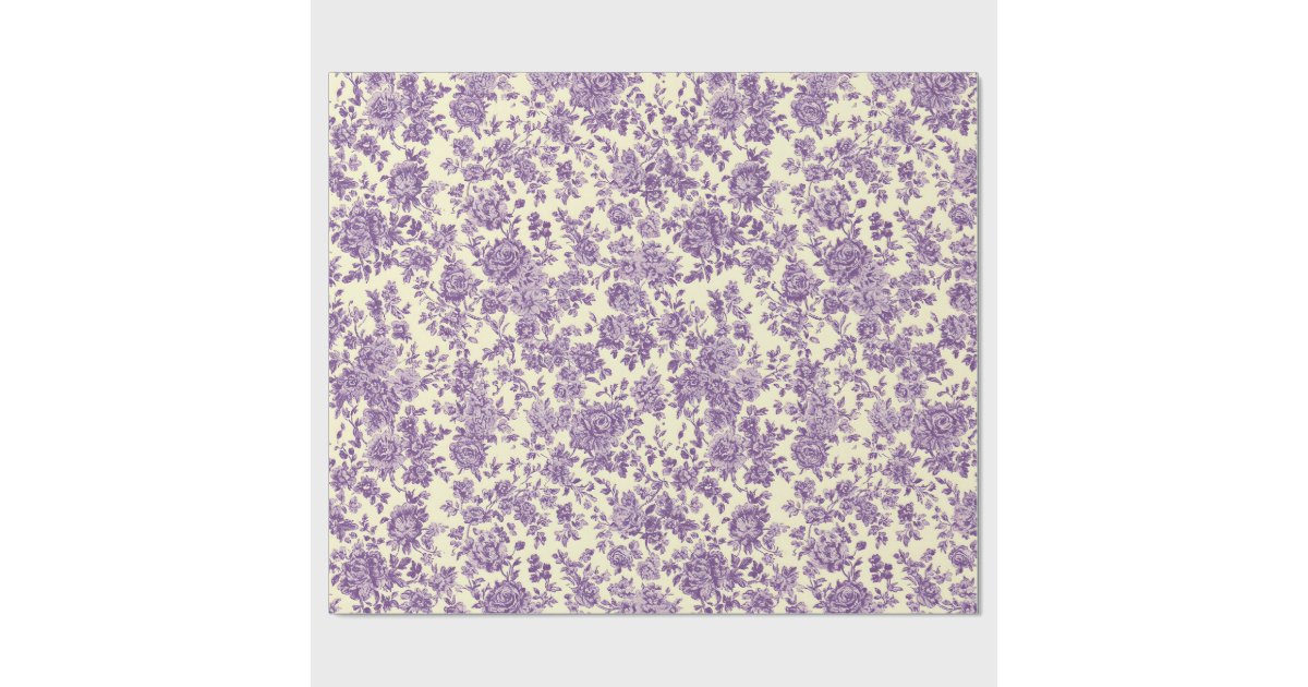 Purple Roses Wrapping Paper | Zazzle