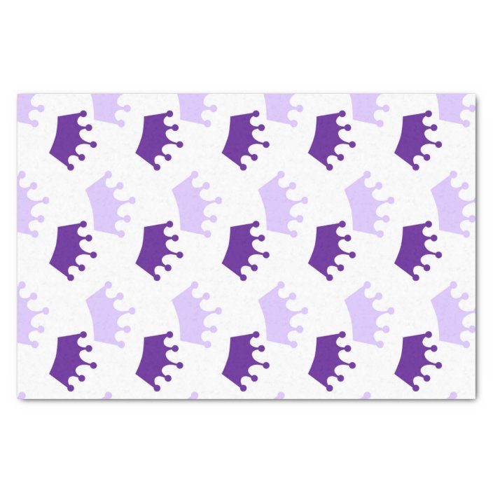 Purple Royal Crowns Fairytale Princess Baby Shower Tissue Paper ...