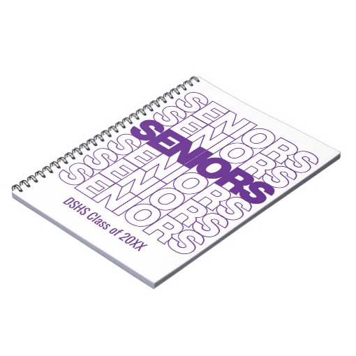 Purple Seniors Seniors Seniors Notebook | Zazzle