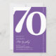 Purple Seventy 70th Birthday Party Invitation | Zazzle