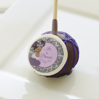 Purple| Silver Glitter| Royal African Princess Cake Pops | Zazzle