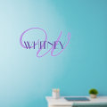 Purple Simple Monogram Name & Initial Wall Decal | Zazzle