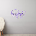 Purple Simple Monogram Name & Initial Wall Decal | Zazzle