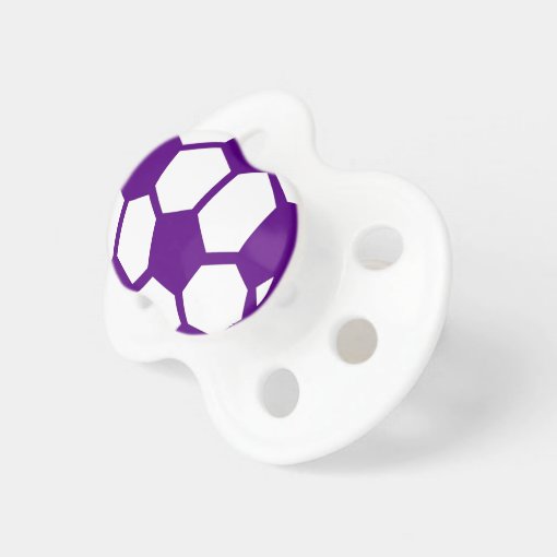 Purple Soccer Ball Pacifier | Zazzle