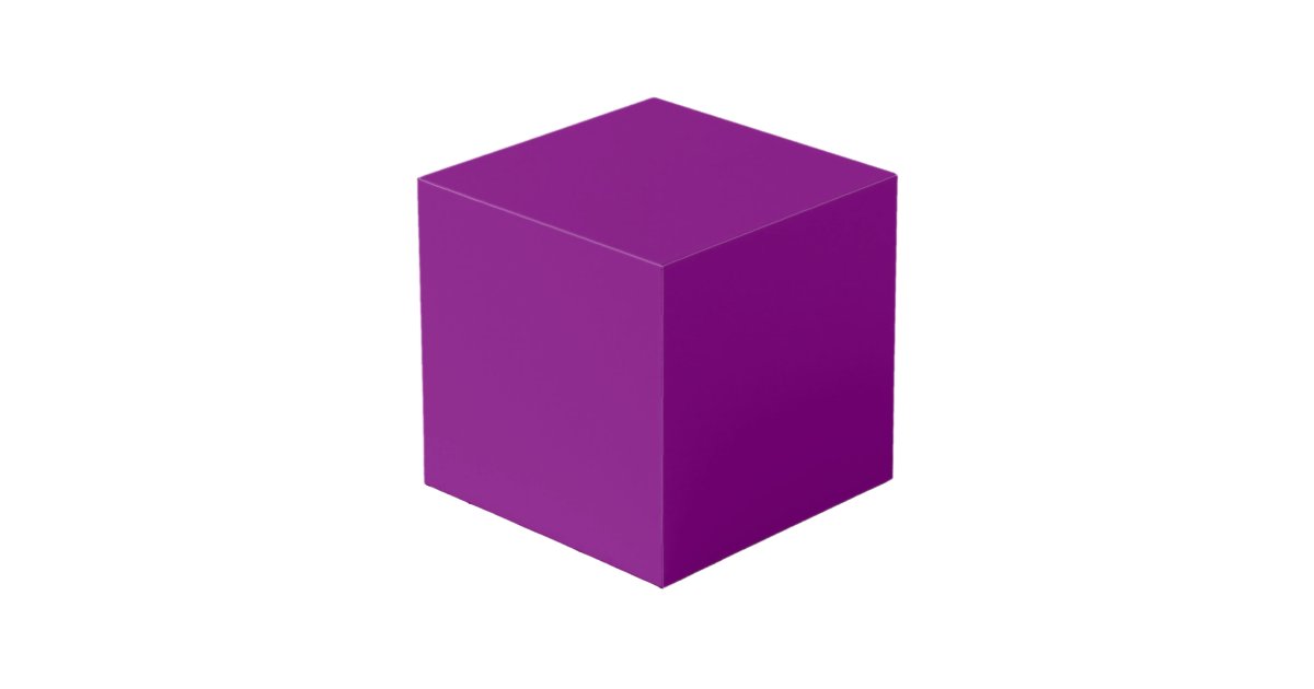 Purple Solid Color Cube | Zazzle