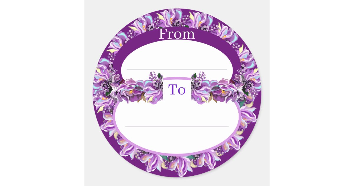 Purple soul classic round sticker | Zazzle