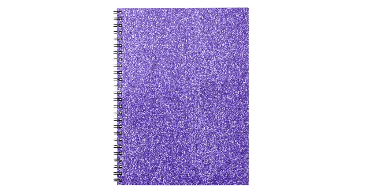 Purple Sparkle Glitter Notebook | Zazzle