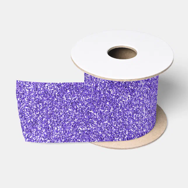 Purple Sparkle Glitter Satin Ribbon | Zazzle