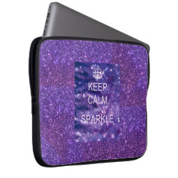 Purple Sparkle laptop case | Zazzle
