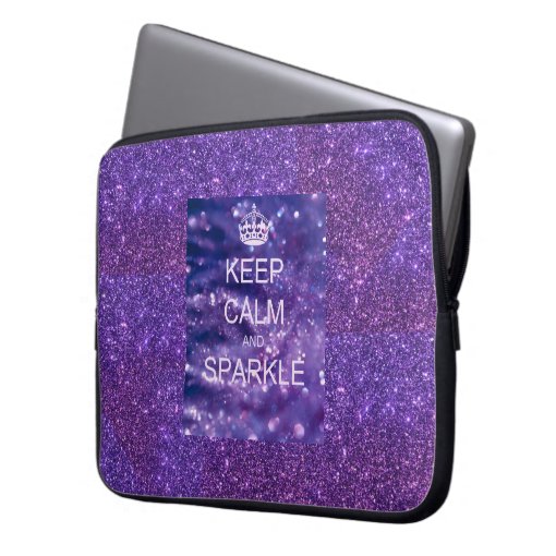 Purple Sparkle laptop case | Zazzle