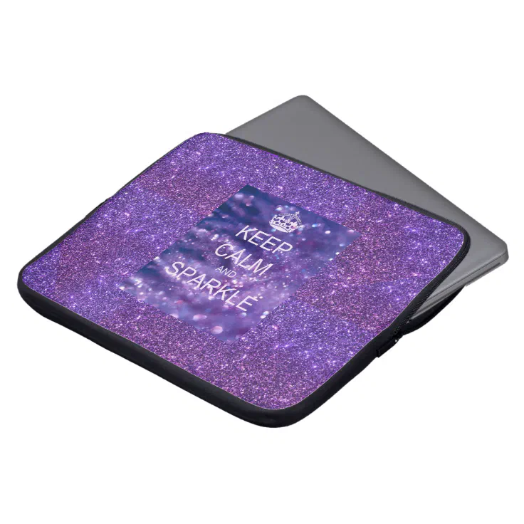 Purple Sparkle laptop case | Zazzle