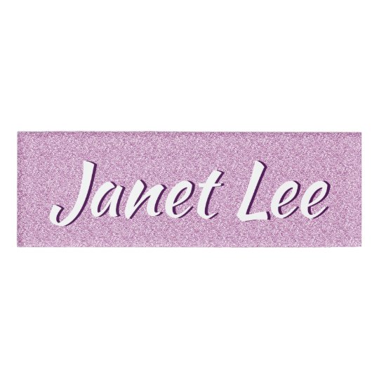 Purple Sparkled Look Personalized Name Tag | Zazzle.com