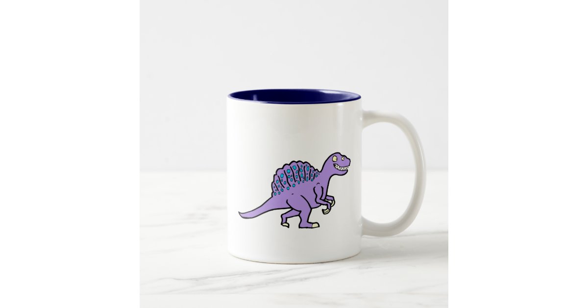 Purple Spinosaurus Two-Tone Coffee Mug | Zazzle