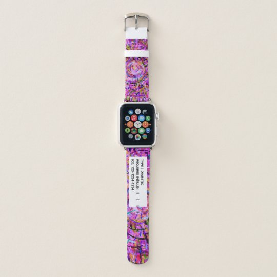 Purple Spiral | Abstract Art Medical Alert ID Apple Watch Band | Zazzle.com