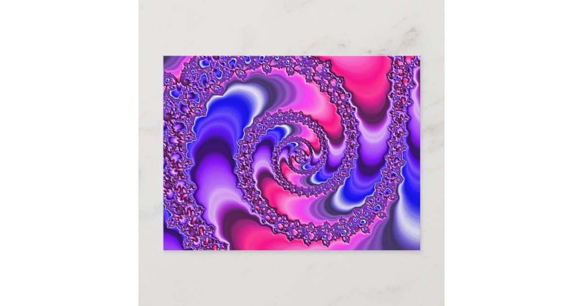 Purple Spiral Postcard | Zazzle