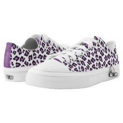 Purple Spotted Leopard Print Low Tops by ZIPZ® | Zazzle