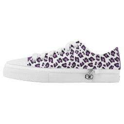 Purple Spotted Leopard Print Low Tops by ZIPZ® | Zazzle
