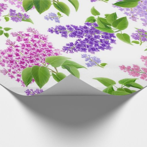 Purple Spring Lilac Flowers Wrapping Paper | Zazzle