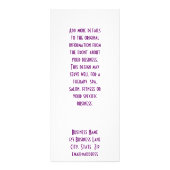 Purple Squares Artwork Template Rack Card | Zazzle