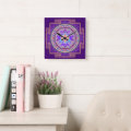 Purple Sri Yantra Wall Clock | Zazzle
