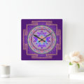 Purple Sri Yantra Wall Clock | Zazzle