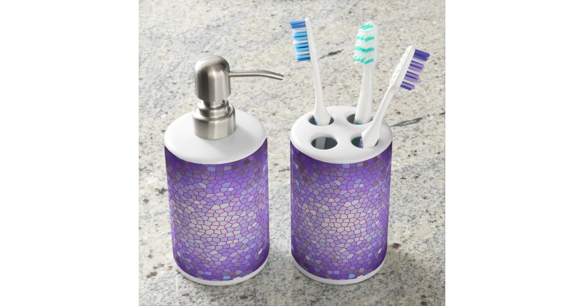 Purple Stained Glass Mosaic Soap Dispenser | Zazzle