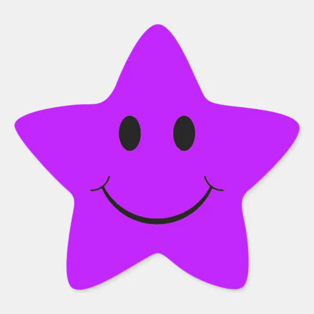 Purple Star Face Stickers | Zazzle