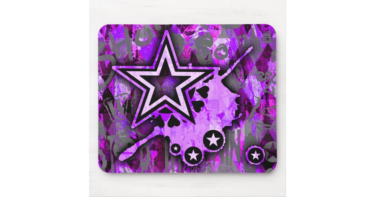 Purple Star Mouse Pad | Zazzle