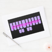 Purple Stenographer Steno Machine Keys Rectangular Sticker | Zazzle