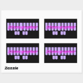 Purple Stenographer Steno Machine Keys Rectangular Sticker | Zazzle