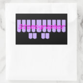 Purple Stenographer Steno Machine Keys Rectangular Sticker | Zazzle