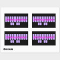 Purple Stenographer Steno Machine Keys Rectangular Sticker | Zazzle