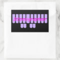 Purple Stenographer Steno Machine Keys Rectangular Sticker | Zazzle