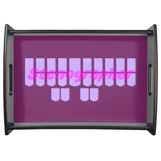 Purple Stenographer Steno Machine Keys Serving Tray | Zazzle.com