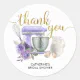 Purple Stock the Kitchen Thank You Sticker | Zazzle