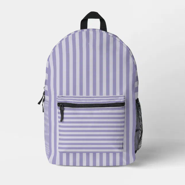 Purple Stripes Printed Backpack | Zazzle