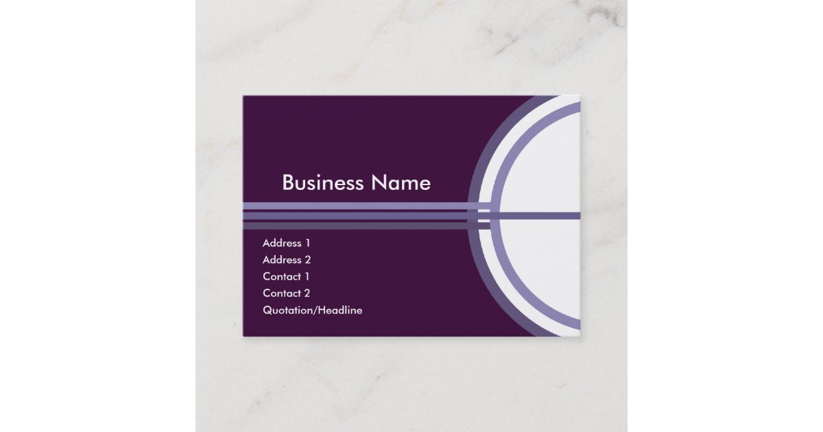 Purple Success Chubby Business Card | Zazzle