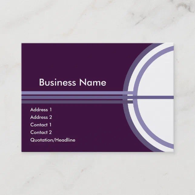 Purple Success Chubby Business Card | Zazzle