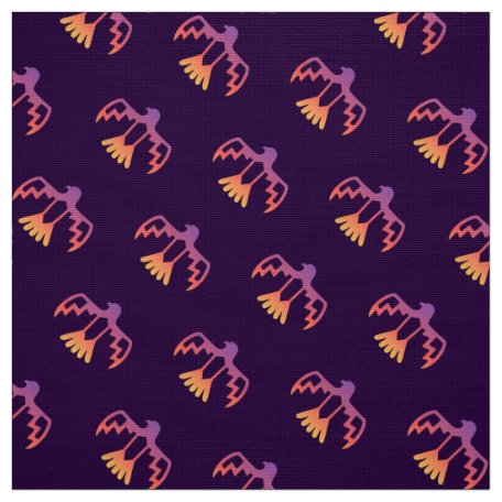 Thunderbird Pattern Red Fabric | Zazzle