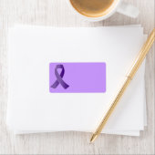 Purple Support Ribbon labels | Zazzle
