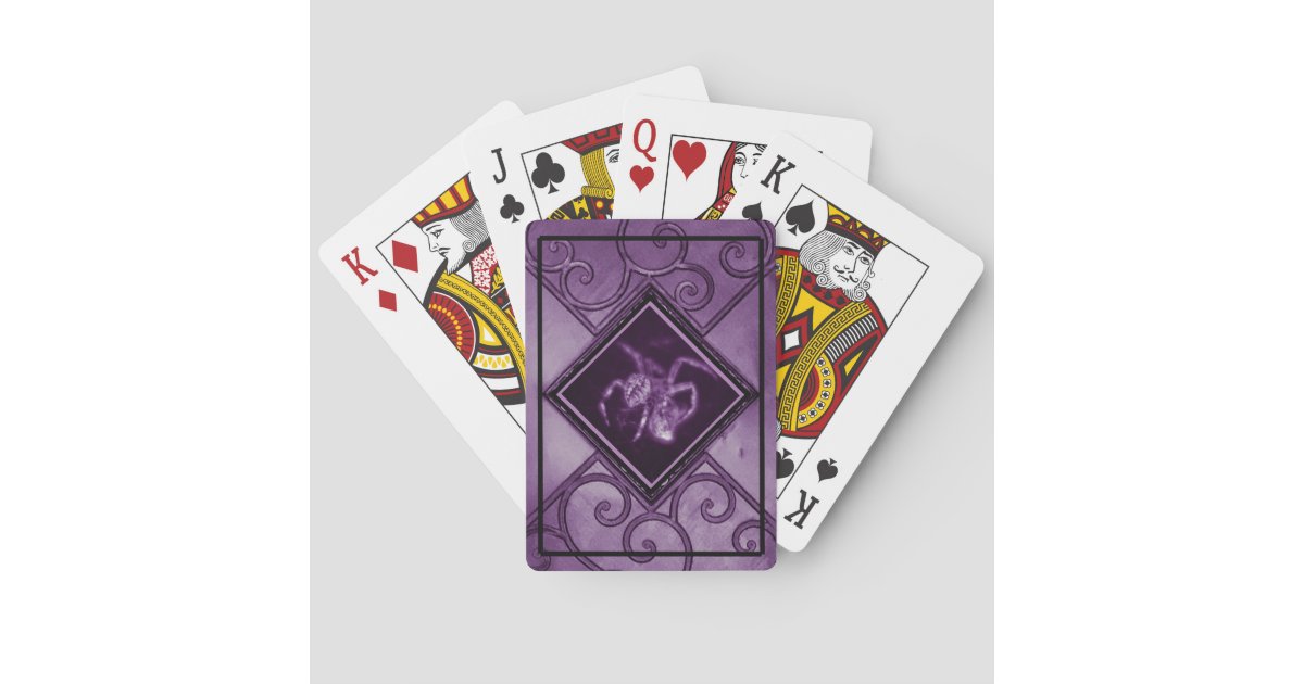 purple swurl poker cards | Zazzle