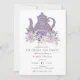 Purple Tea Party Birthday Invitation | Zazzle